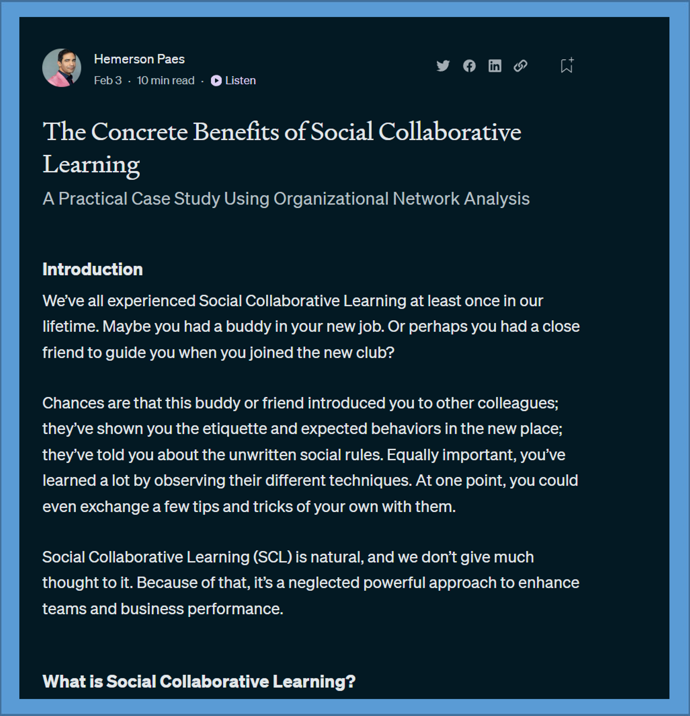 The Concrete Benefits of Social Collaborative Learning - A Case Study ... The Concrete Benefits of Social Collaborative Learning - A Case Study ...